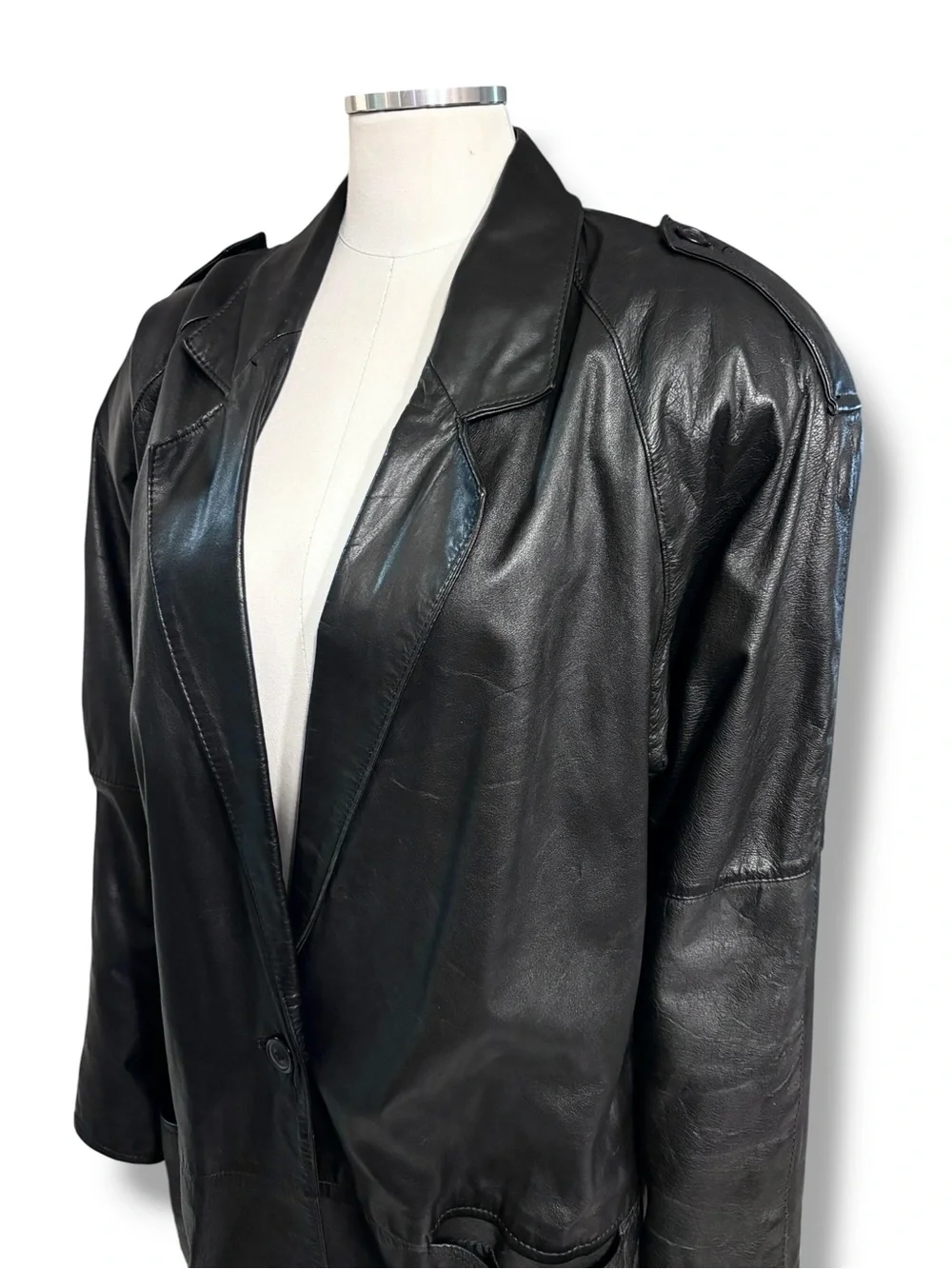 Split End Ltd. | Jackets & Coats | Split End Ltd Black Leather Cocoon ...